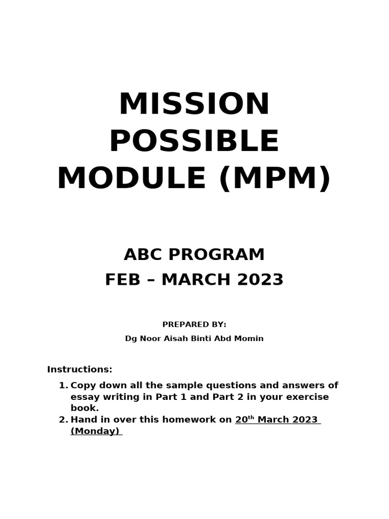 Mission Possible Module | PDF | Computers