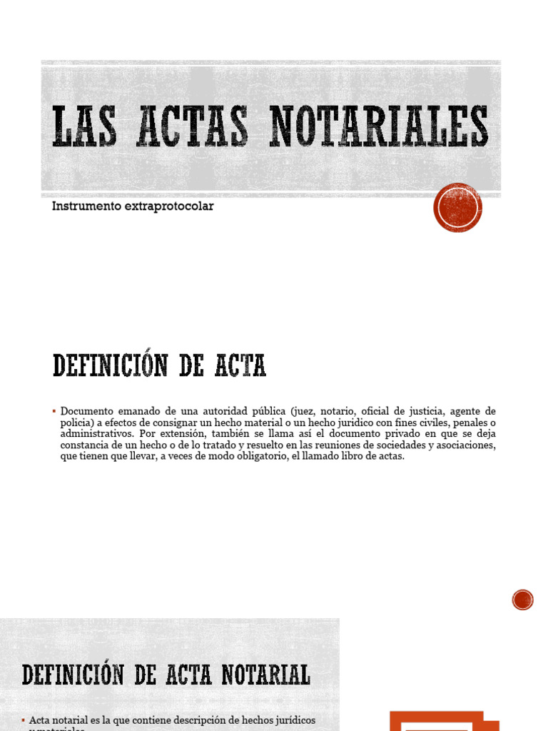 NOTARIADO 2 - Actas Notariales | PDF