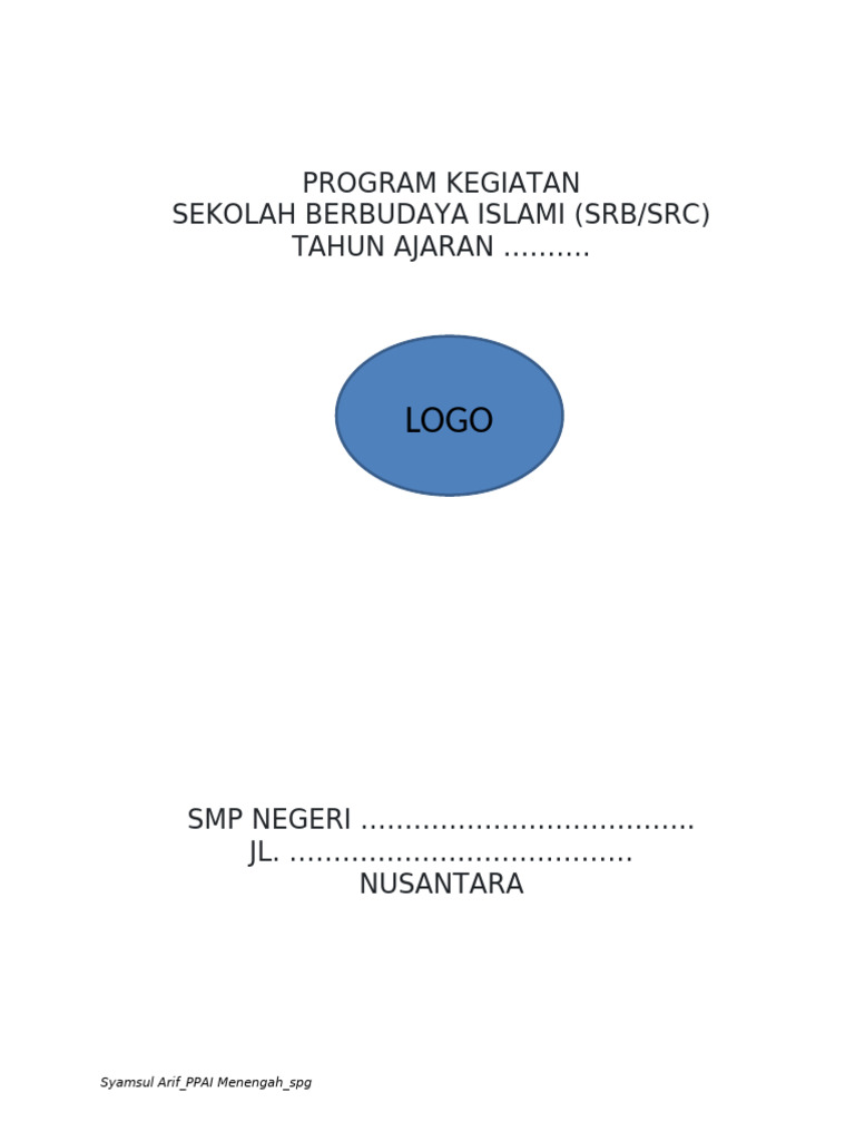 Contoh Dok Sekolah Program SRC - SBR Dan SMB 2024 | PDF