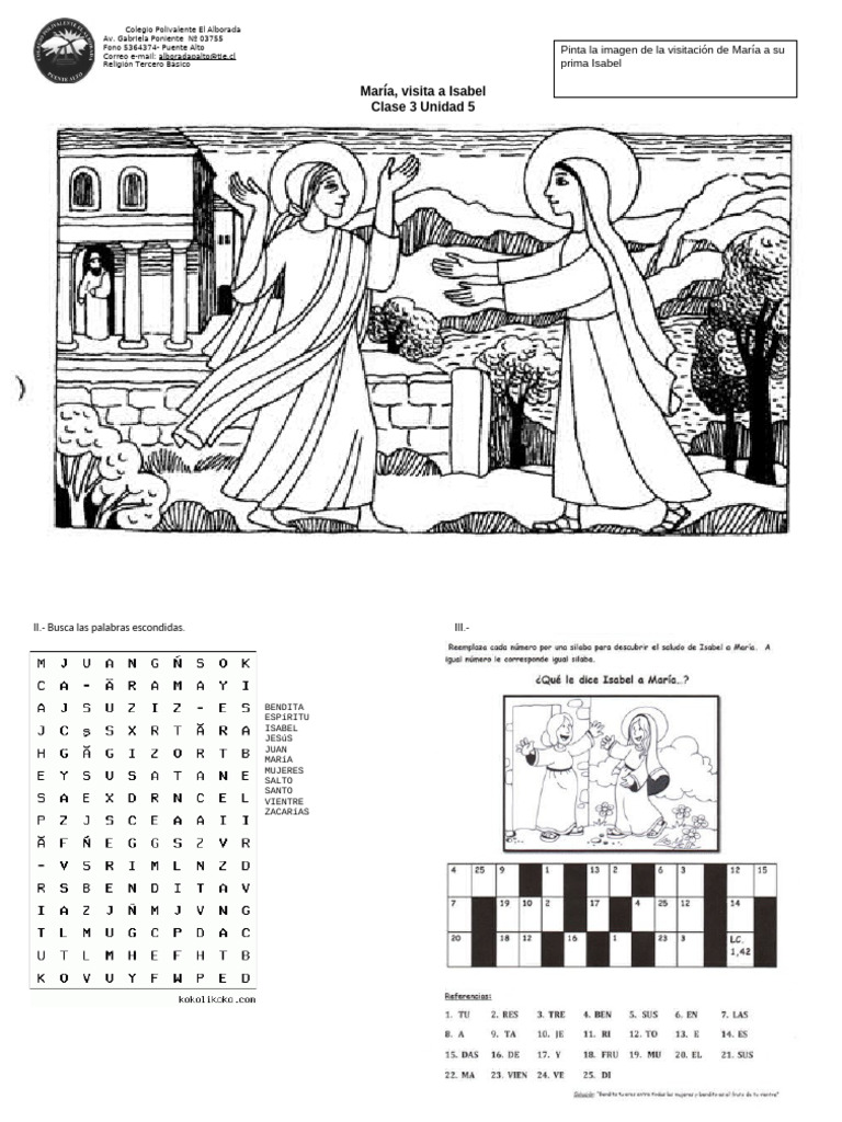 3° Clase 3 U5 La Visitación de María A Isabel | PDF