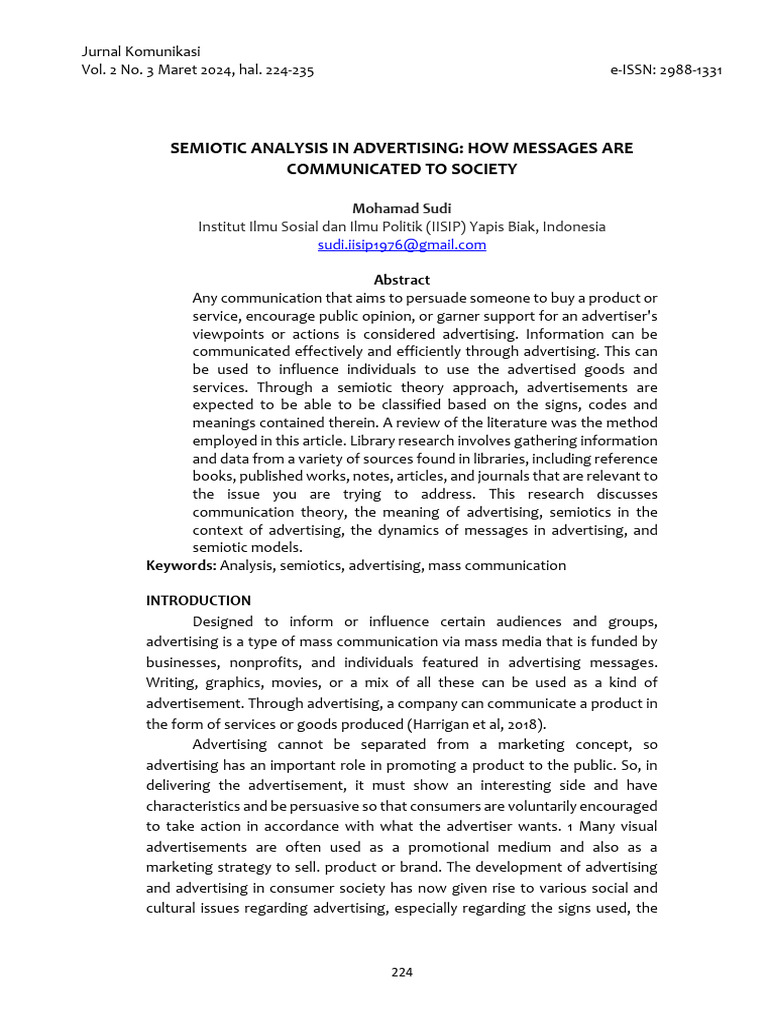 Semiotic Analysis in Advertising How Messages Are Communicated To ...