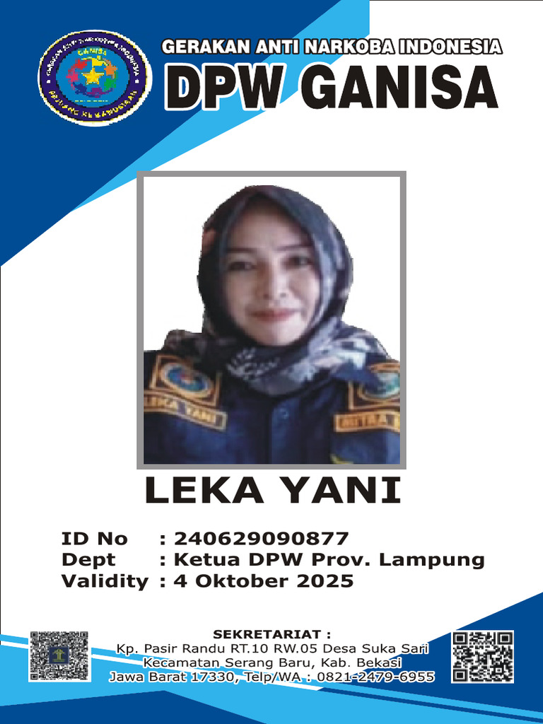 KTA GANISA Depan | PDF