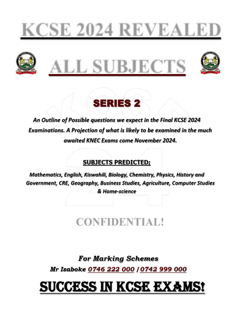 KCSE 2024 Exam Predictions | PDF | Pastoralism | Prophet
