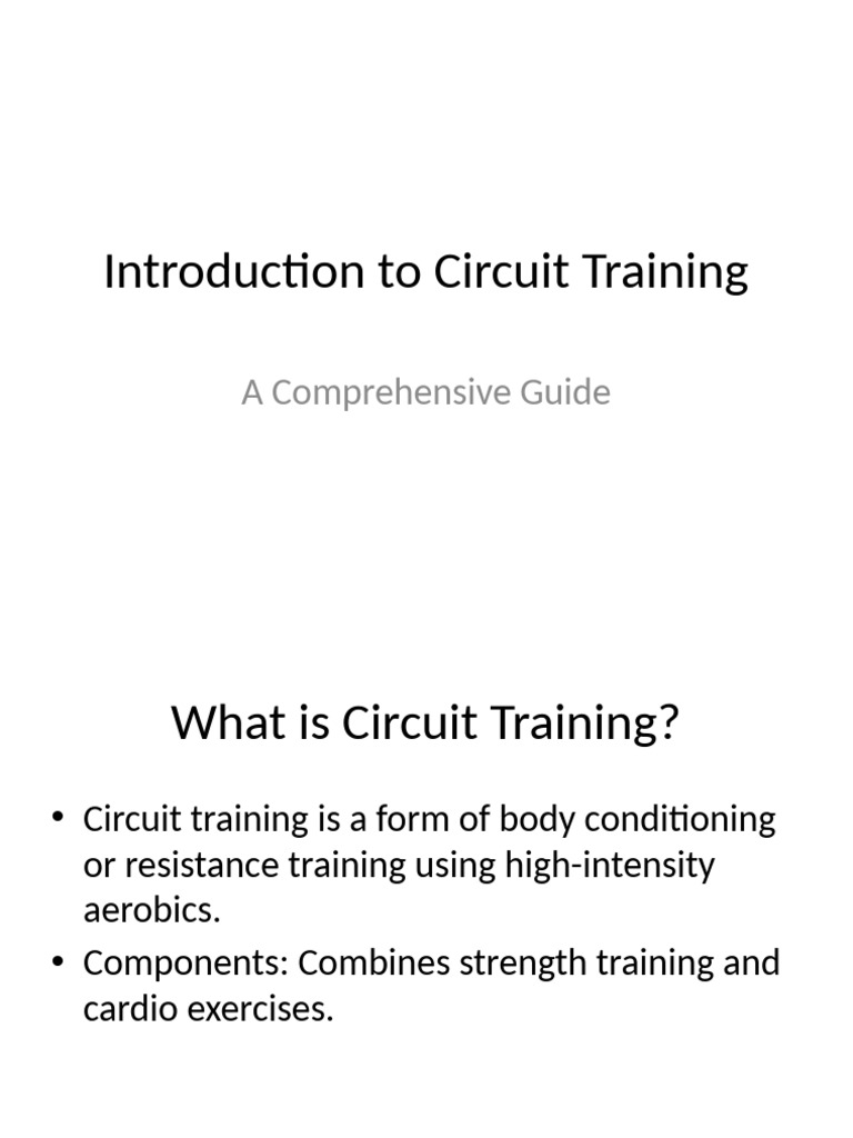Circuit Training: Benefits and Structure | PDF | Wellness