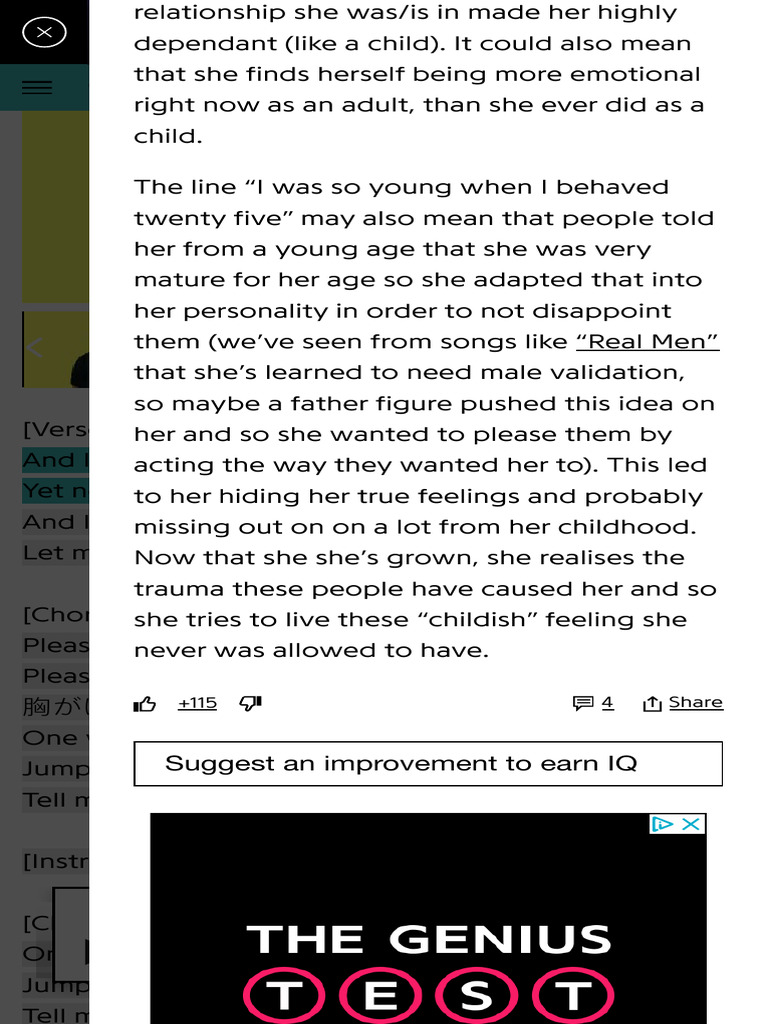 Mitski - First Love Late Spring Lyrics Genius Lyrics | PDF