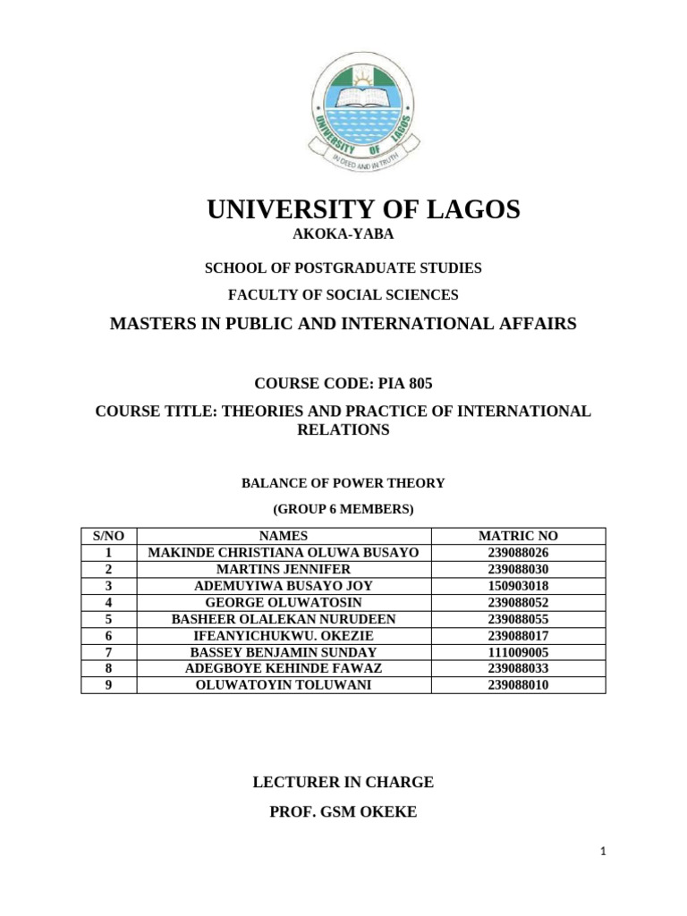 Balance of power | PDF | International Relations | Political Science