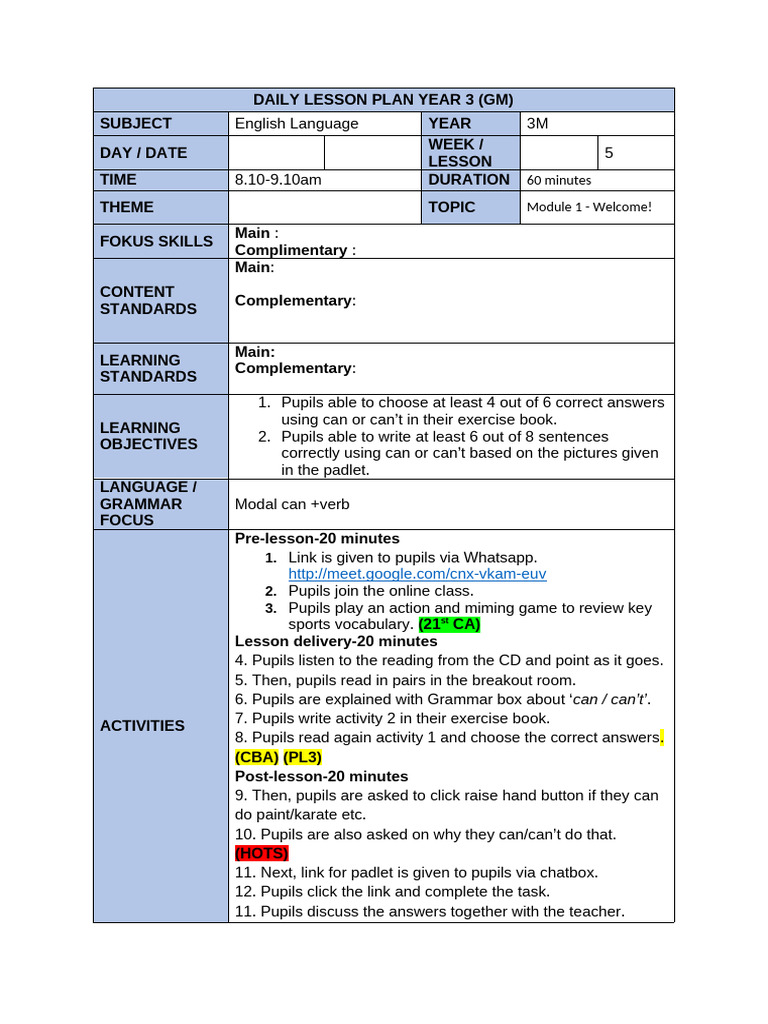 2. TUESDAY | PDF | Lesson Plan | Linguistics