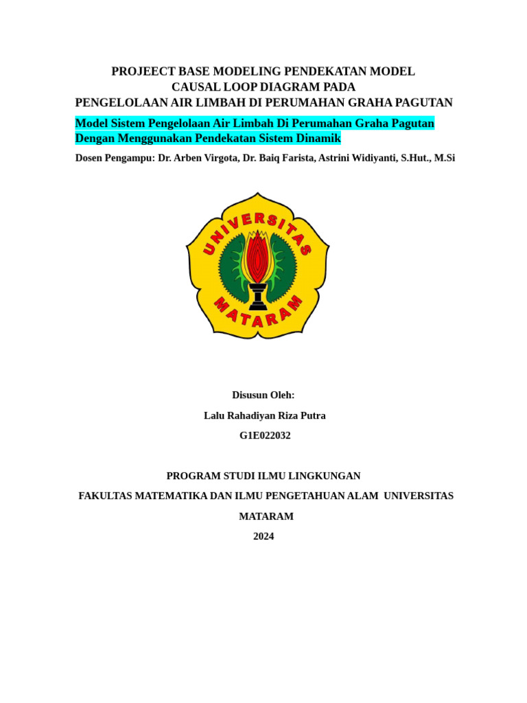 CLD untuk Pengelolaan Limbah Graha Pagutan | PDF | Ilmu Sosial