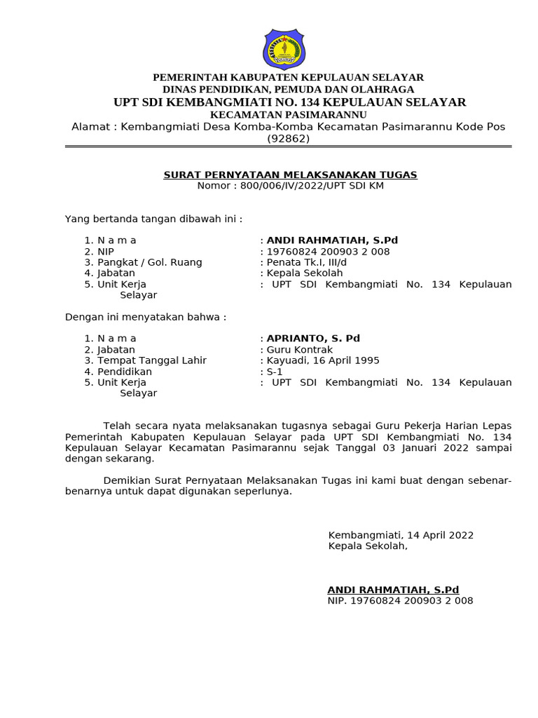 SPMT Kontrak 2022 | PDF | Karier & Perkembangan