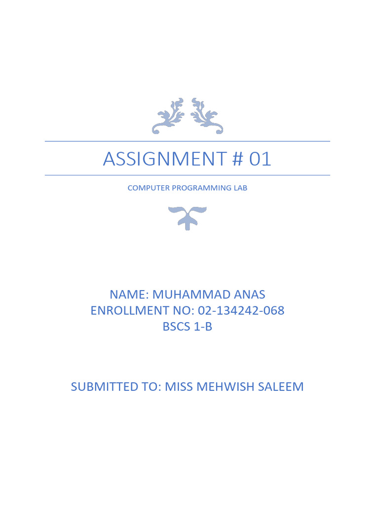 CPL Assignment 1 | PDF | Computer Program | Programming