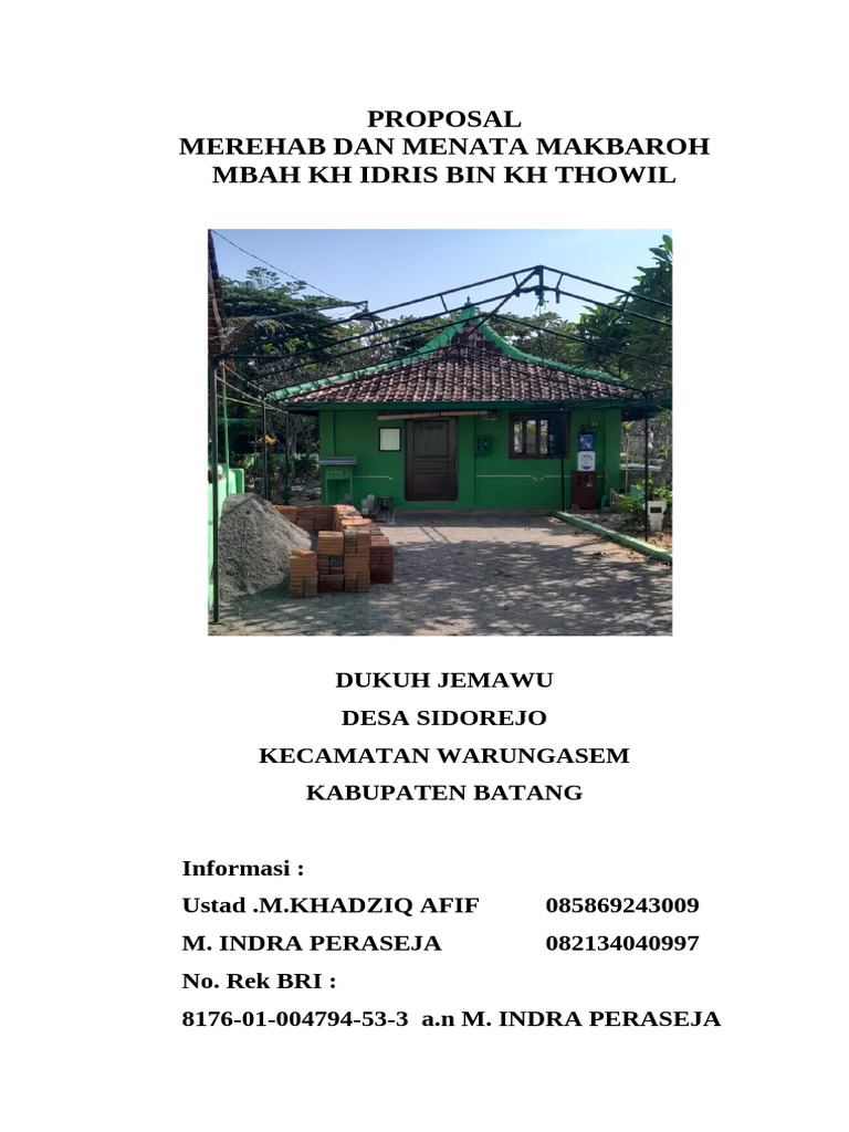 Proposal Permohonan Bantuan Makam 2 | PDF