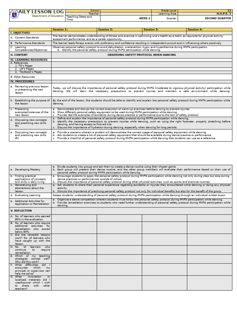 LESSON-PLAN-SAMPLE_Q2.WEEK-2 | PDF | Learning | Cognition