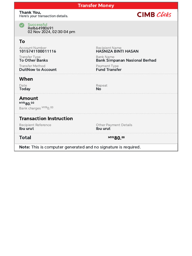 Ank You,: Total | PDF