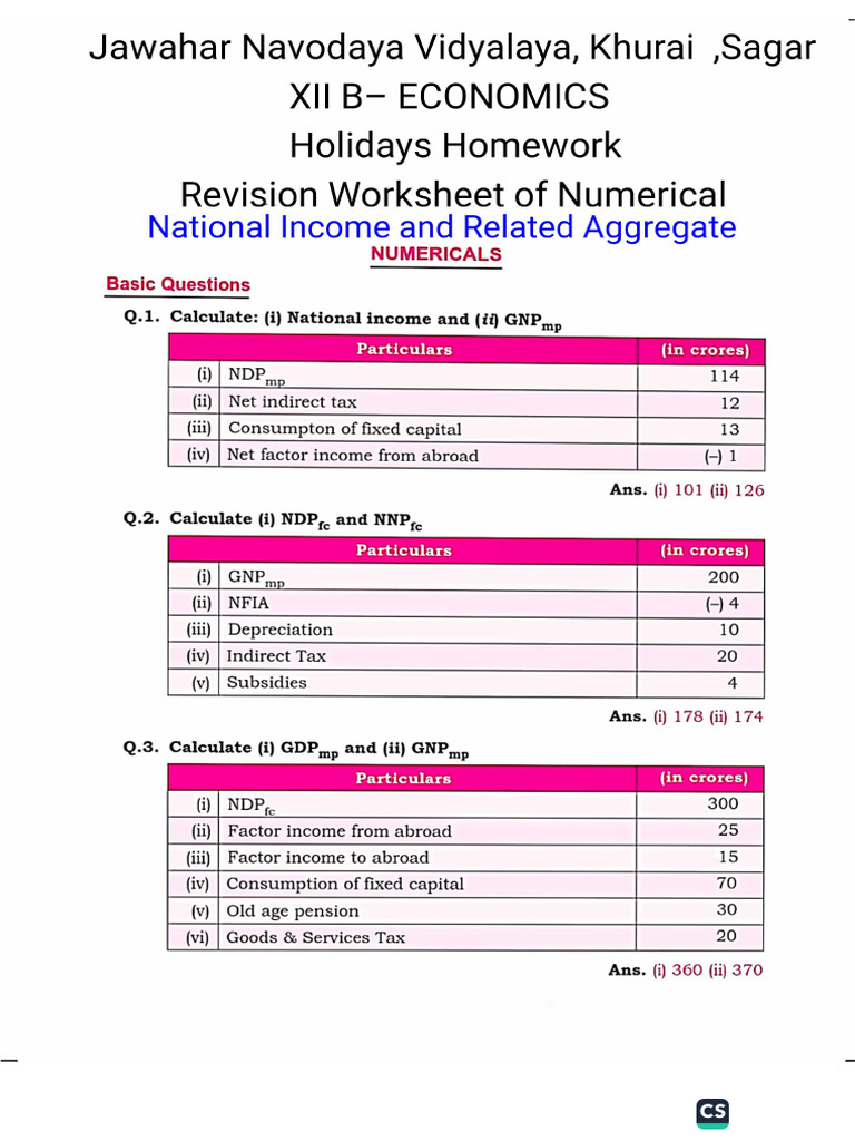 CLASS 12B Home Work Holiday | PDF