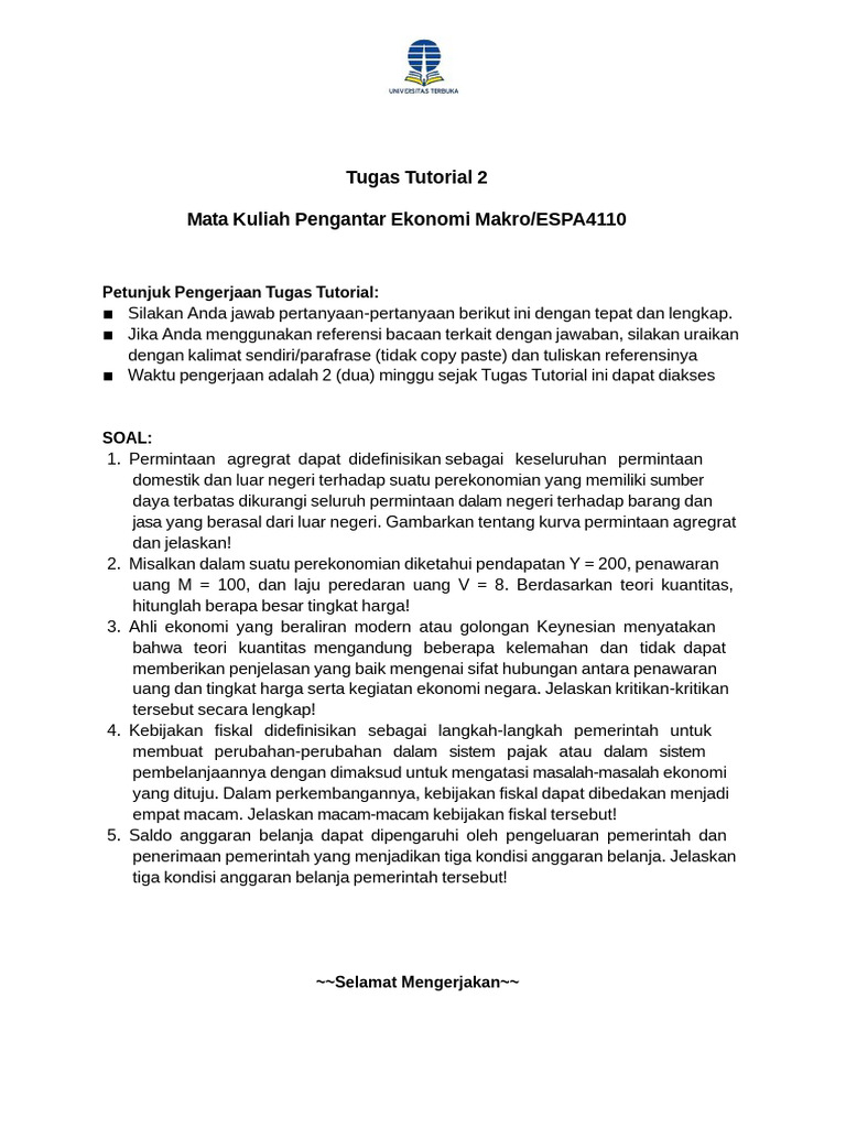 Tugas Tutorial 2 | PDF