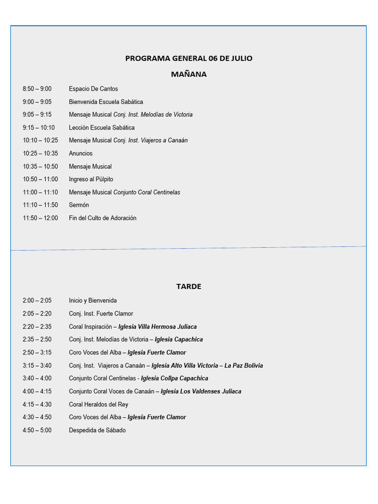 Programa Sabado | PDF | Arte | Religión y espiritualidad