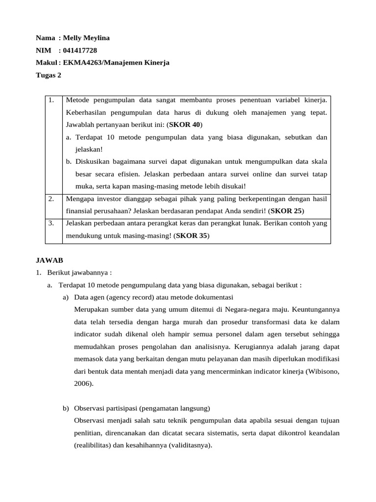 T 2 EKMA4263 Melly Meylina | PDF | Komputer
