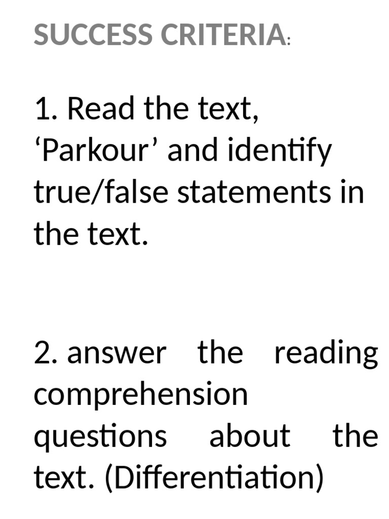 Success Criteria | PDF