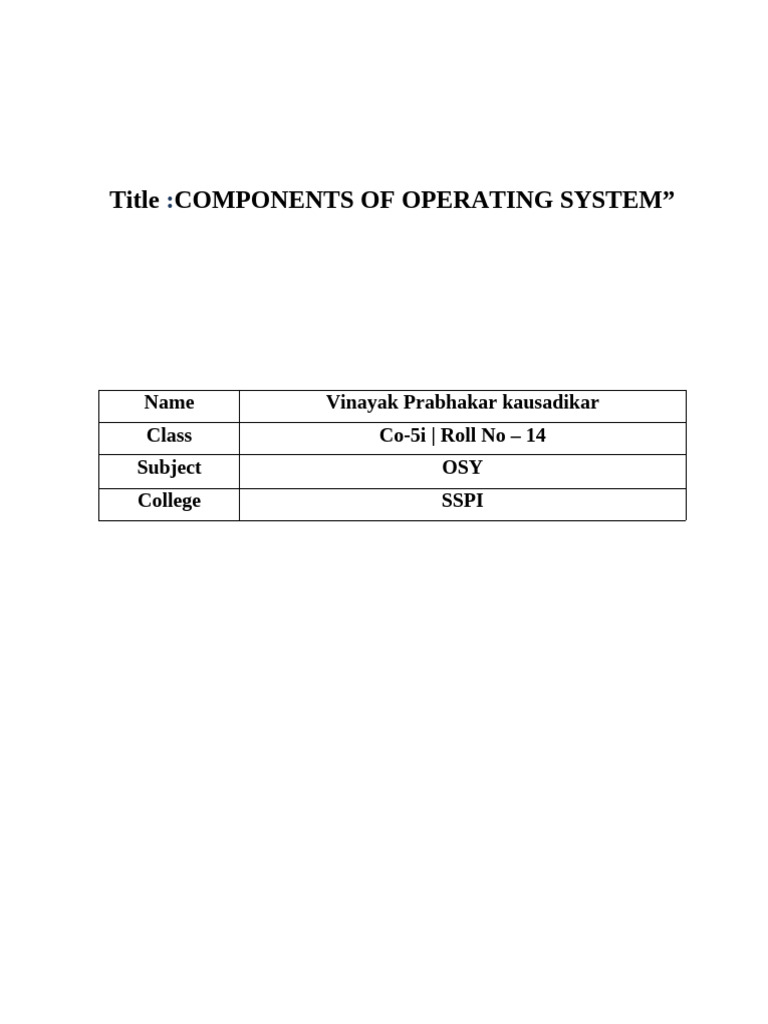 osyFinal | PDF | Operating System | Computer Data Storage