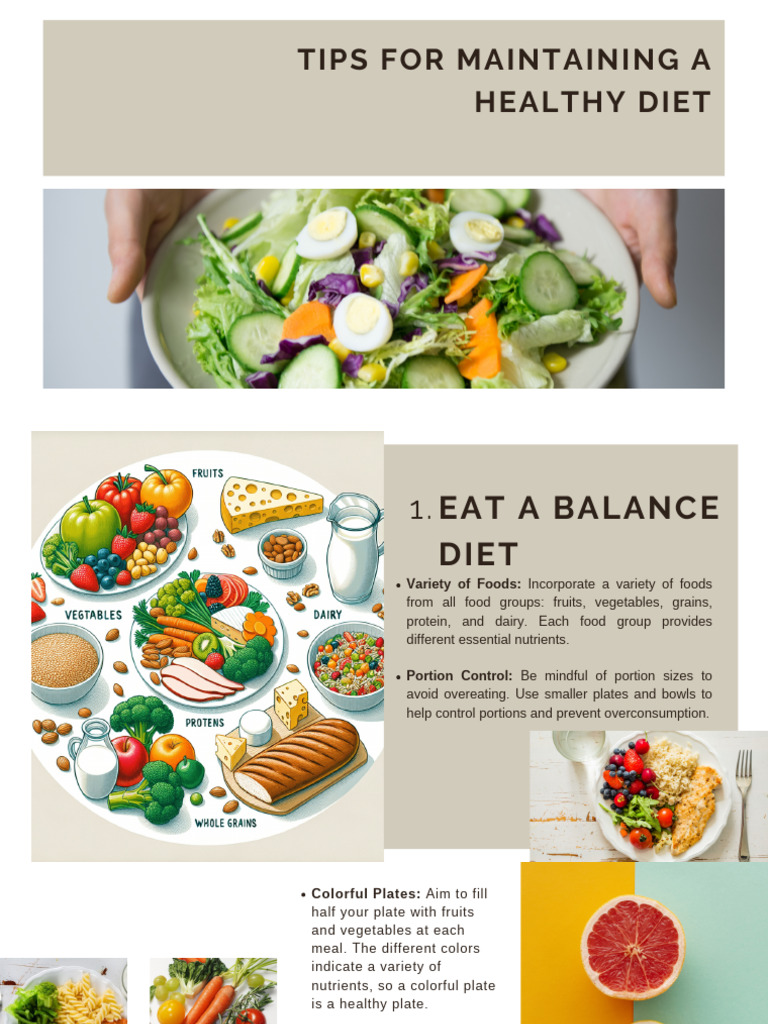 Healthy Eating Habits - Presentation | PDF | Healthy Diet | Whole Grain