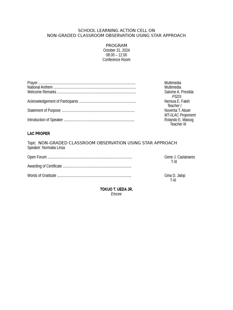 School Learning Action Cell On Pdf Career Growth