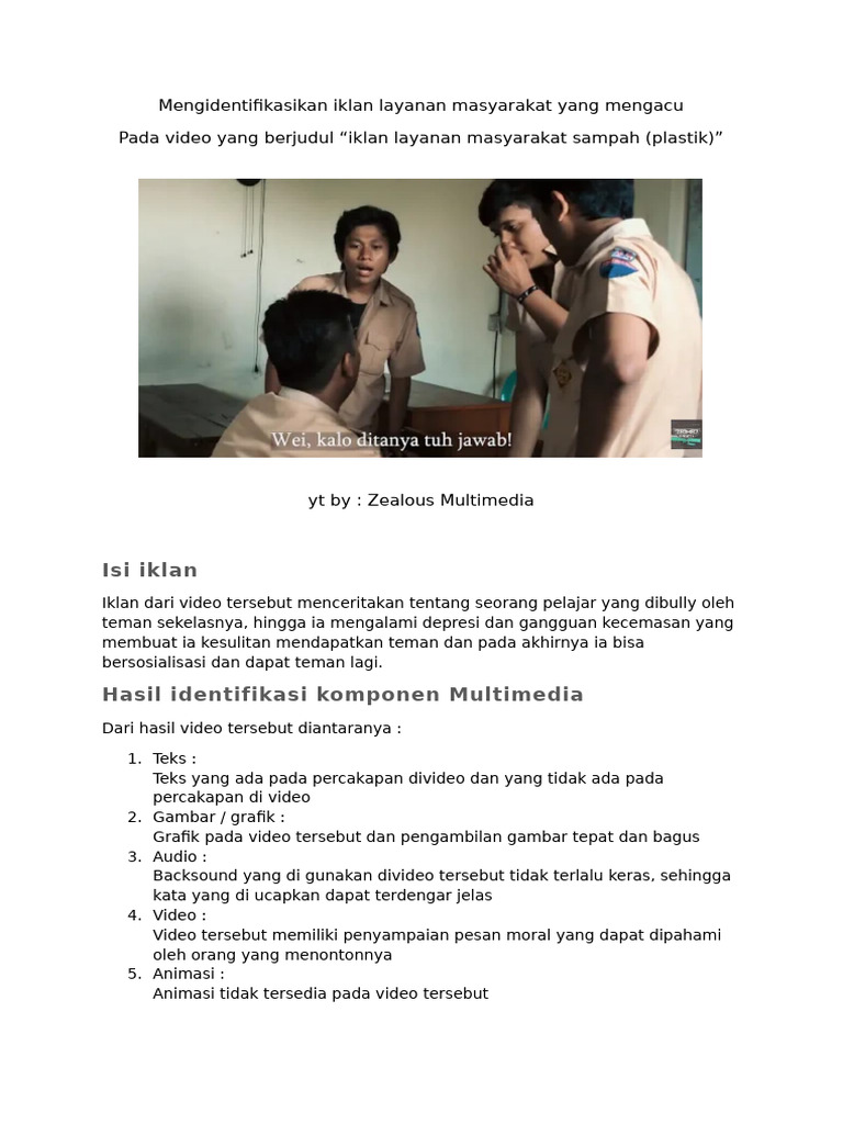 Iklan Layanan Masyarakat | PDF