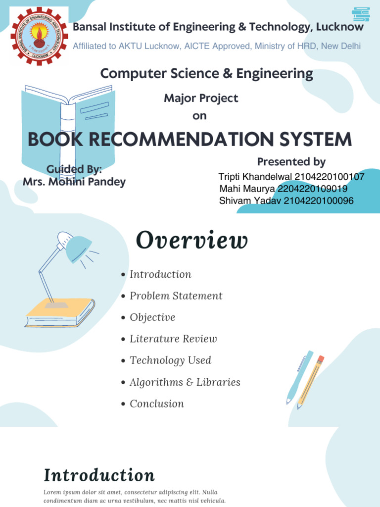 Book Recommendation System | PDF | Computational Neuroscience | Artificial Intelligence