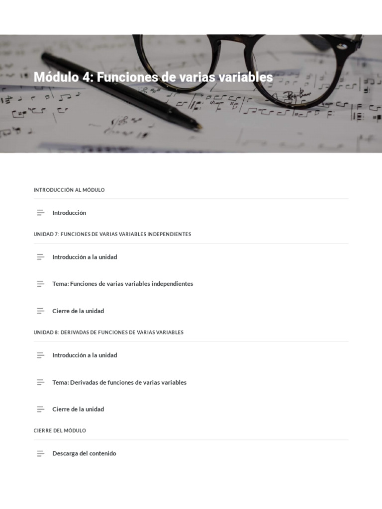 Modulo 4 Funciones de Varias Variables | PDF | Función (Matemáticas) | Derivado