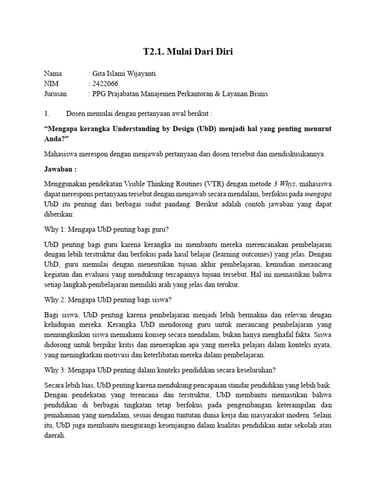 T2.1. Mulai Dari Diri-Gita Islami Wijayanti | PDF | Seni