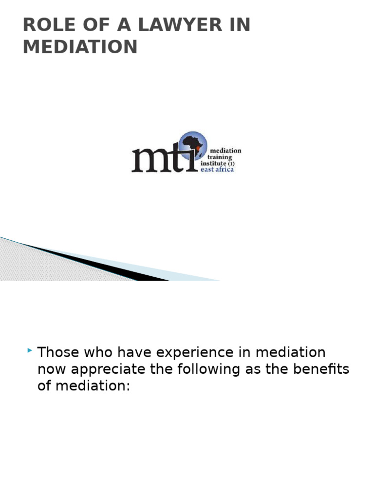 Role of A Lawyer in Mediation-Cm 2018 | PDF | Mediation | Lawyer