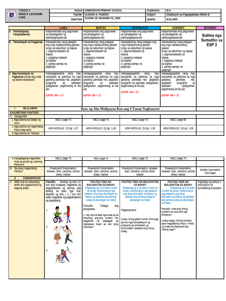 Q2 DLL Esp3 Week-5 | PDF