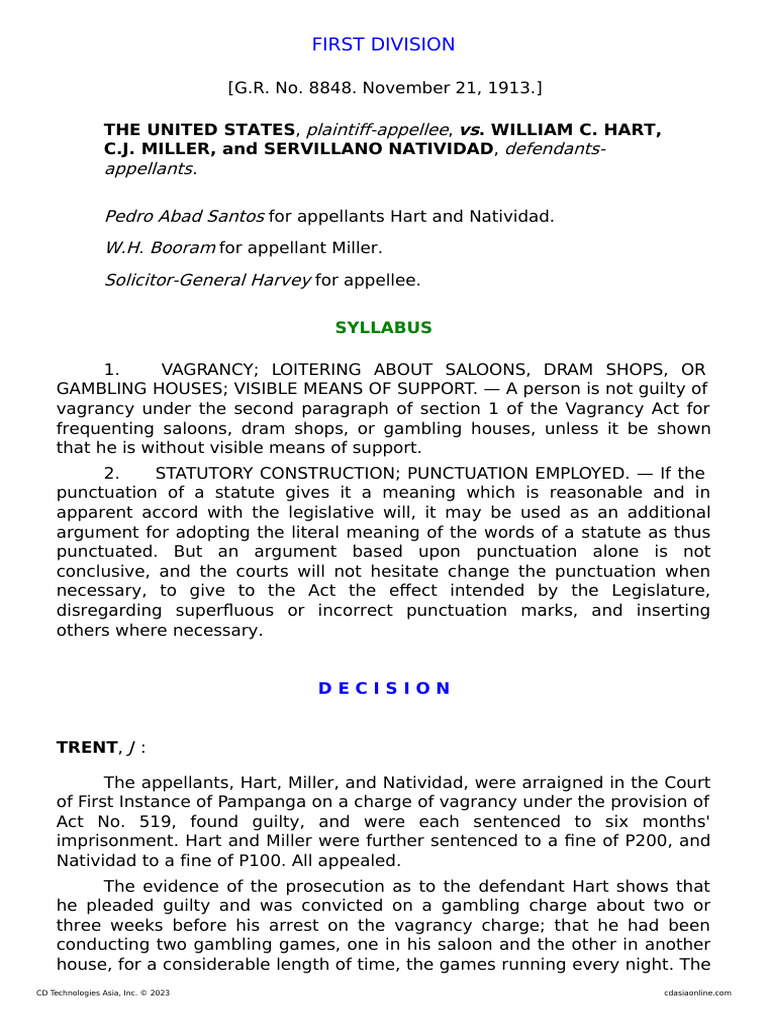 US vs. Hart | PDF | Appeal | Common Law