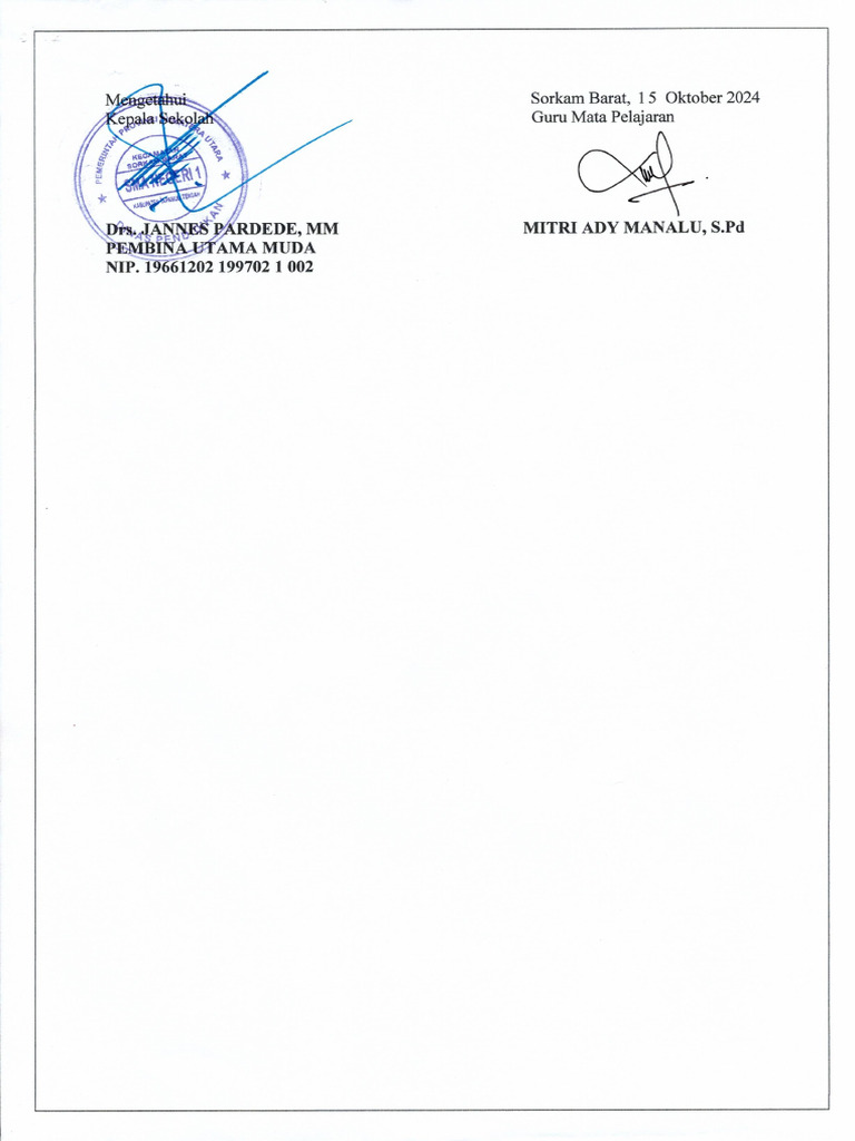 RPP Mitri Ady Manalu, S.PD | PDF