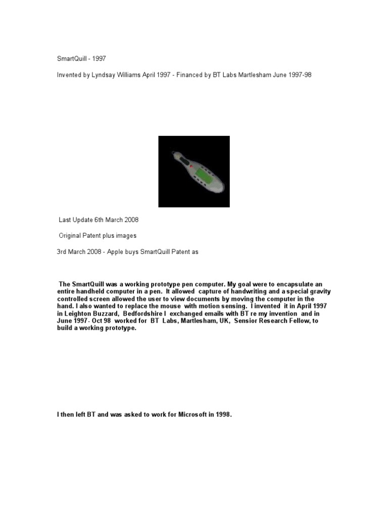 Tech Enthusiasts: SmartQuill Evolution | PDF