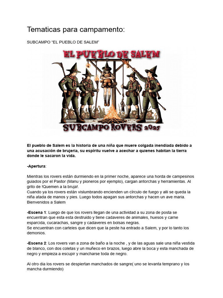 Tematicas para campamento_ | PDF | Brujería