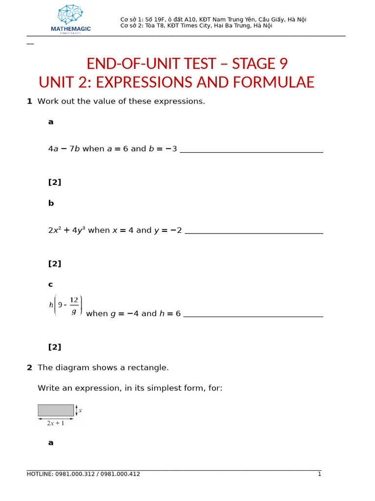 Unit 2 End-Of-Unit Test | PDF