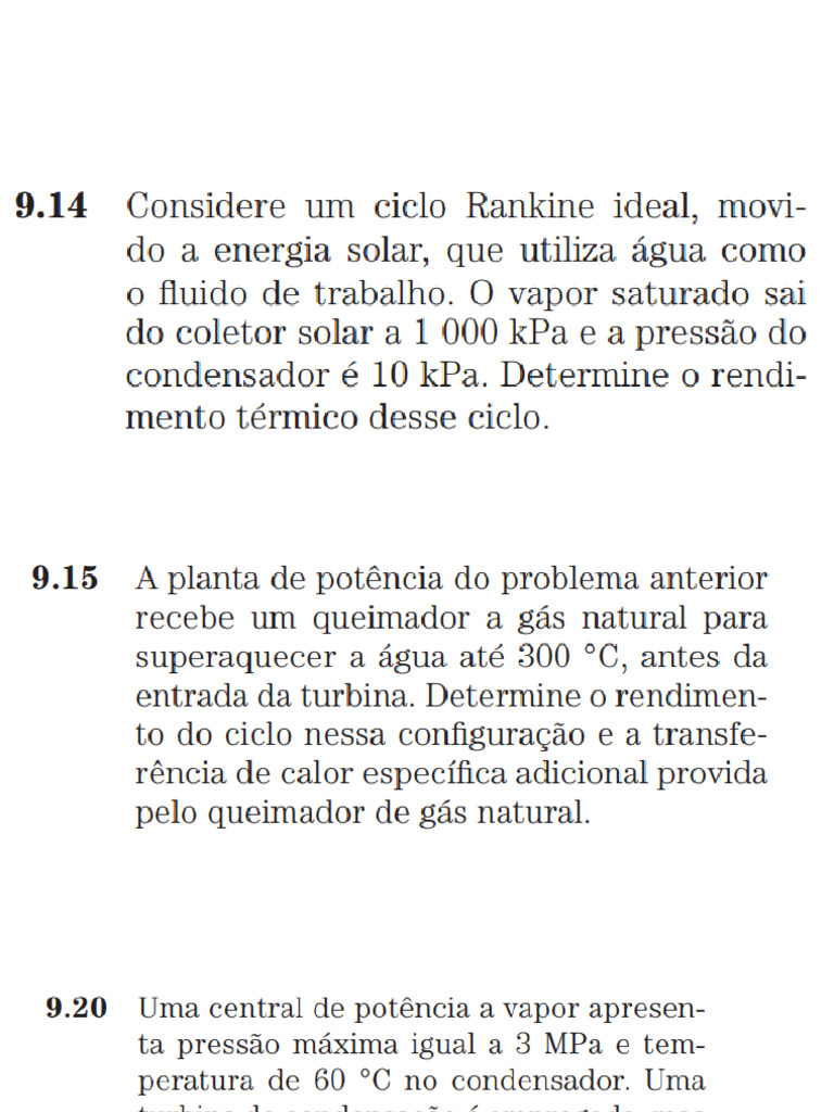 Lista 1 - Capitulo 9 | PDF