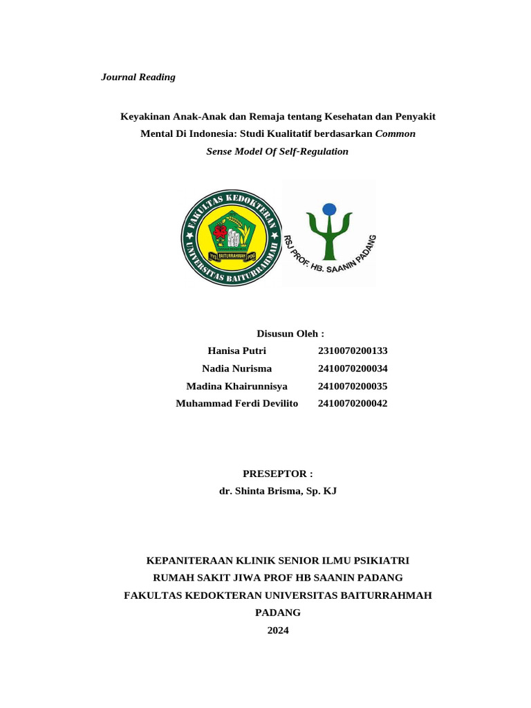 JR Mental Health - MATERI FERDI | PDF | Pengembangan Diri