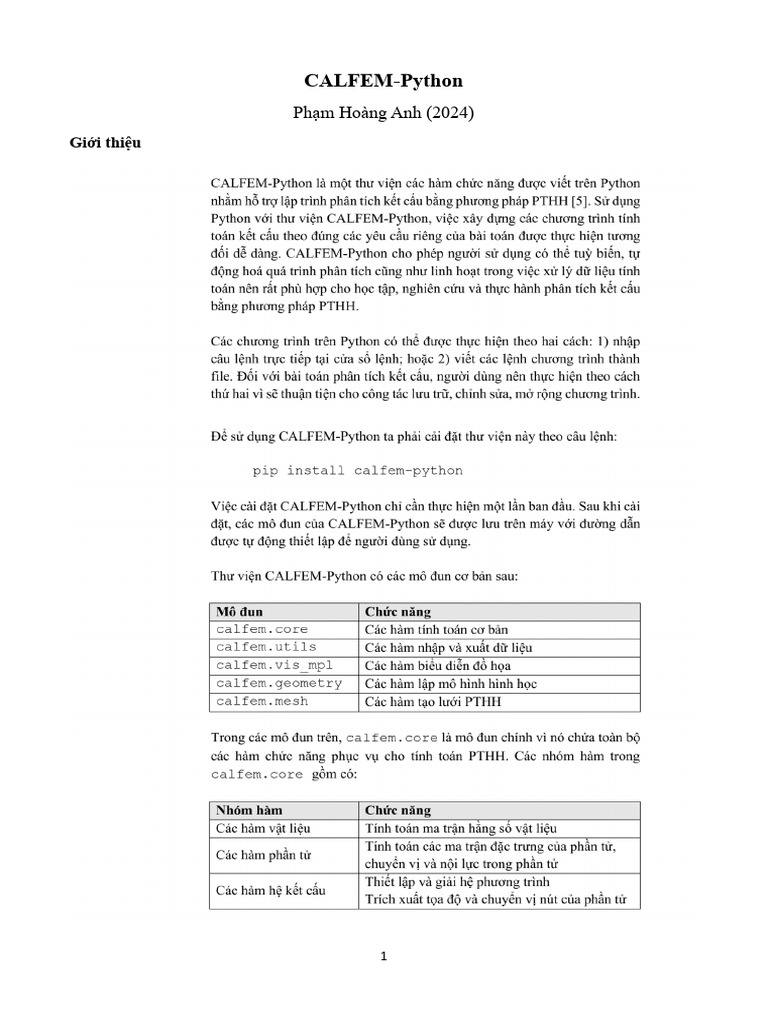 CALFEM-Python | PDF