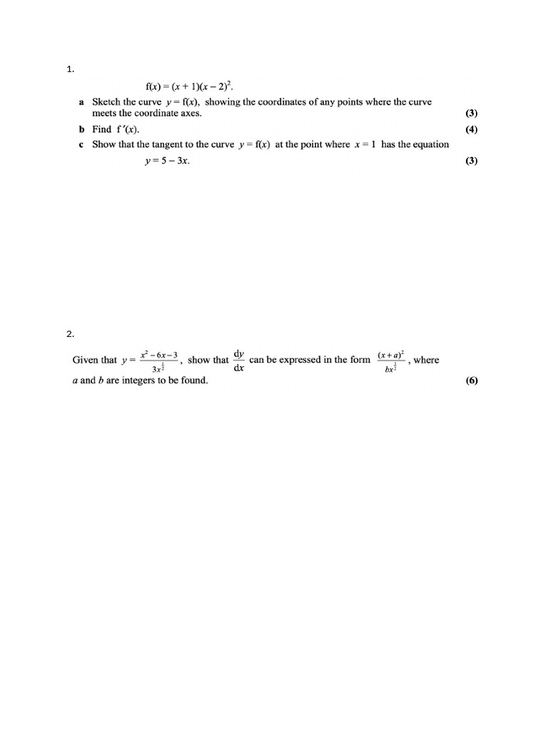 HW1 AI HL - Calculus Introduction Dy DX and Optimisation Problems | PDF | Computers | Technology ...