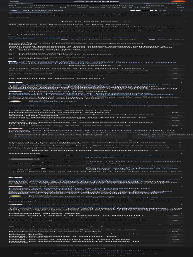 What All Do U Need To Be A Professional Gamer - G | PDF