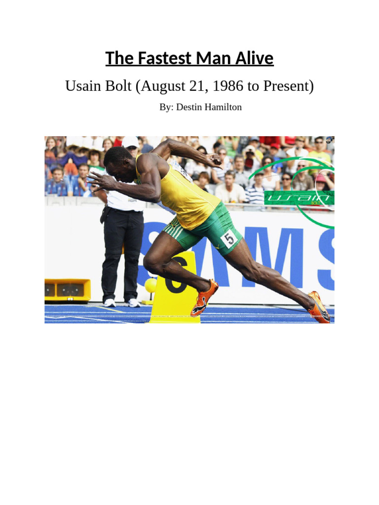 Usain Bolt: The Fastest Man Alive | PDF
