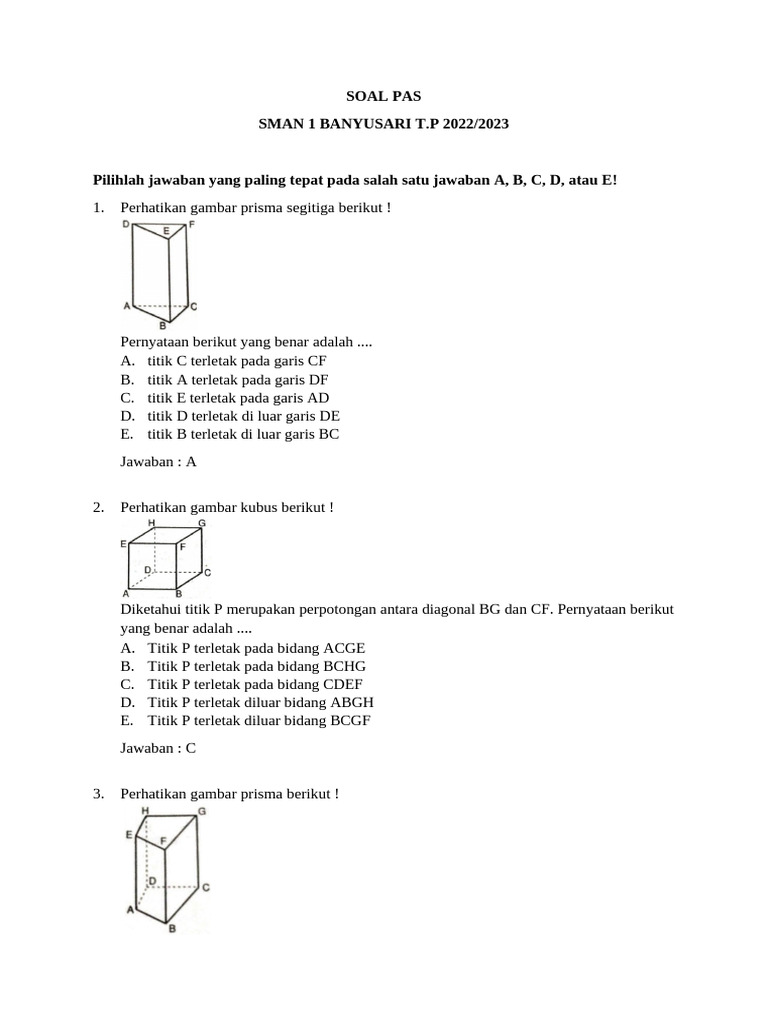 Soal Matematika Kelas XII | PDF