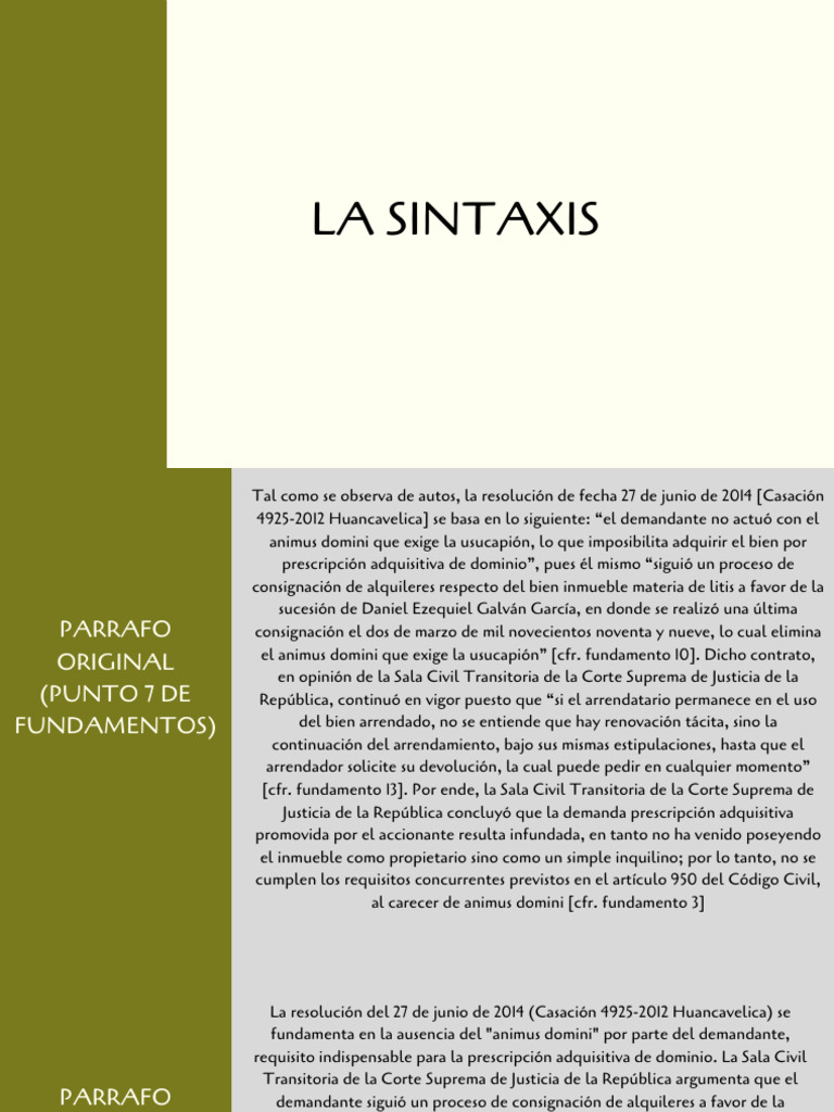 SINTAXIS | PDF | Juez | Constitución