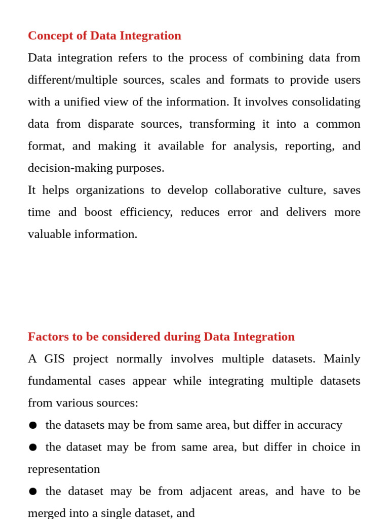 Data Integration | PDF | Geographic Information System | Spatial Analysis