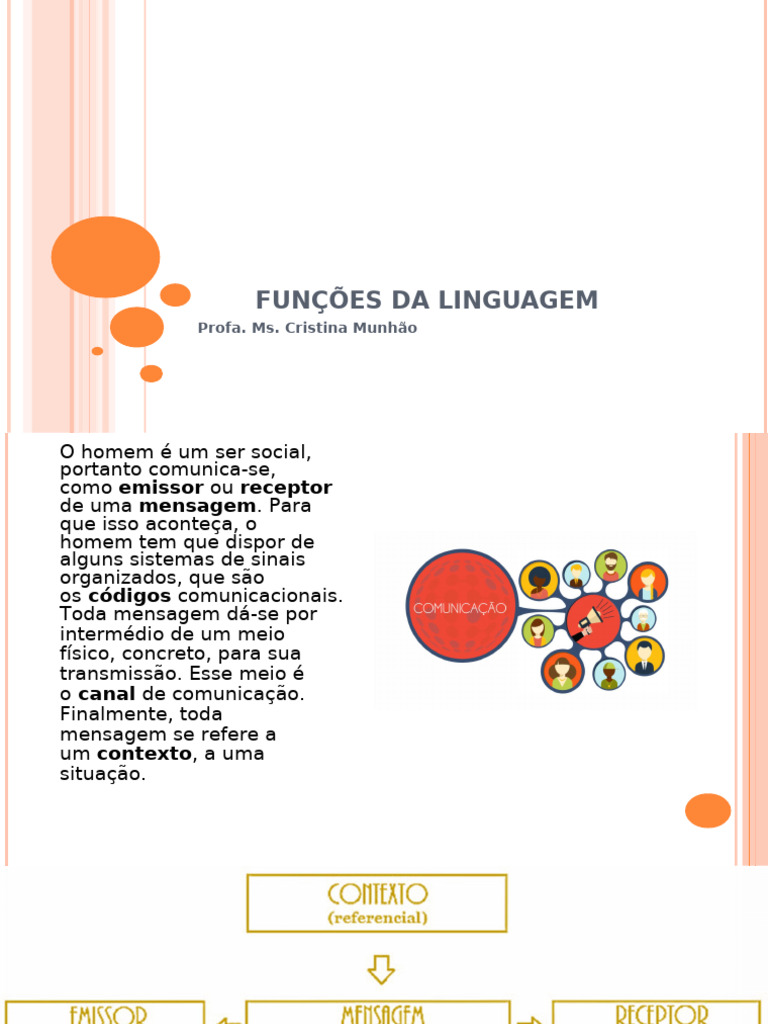 Funções da Linguagem e Comunicação | PDF | Comunicação