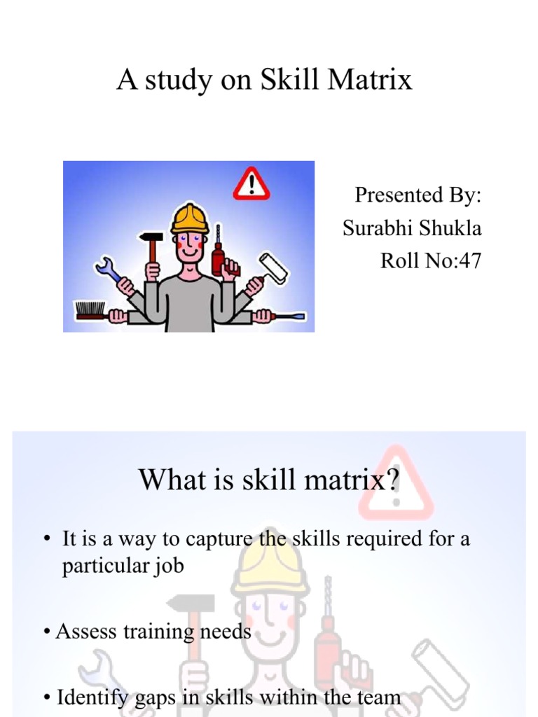 A Study On Skill Matrix | PDF