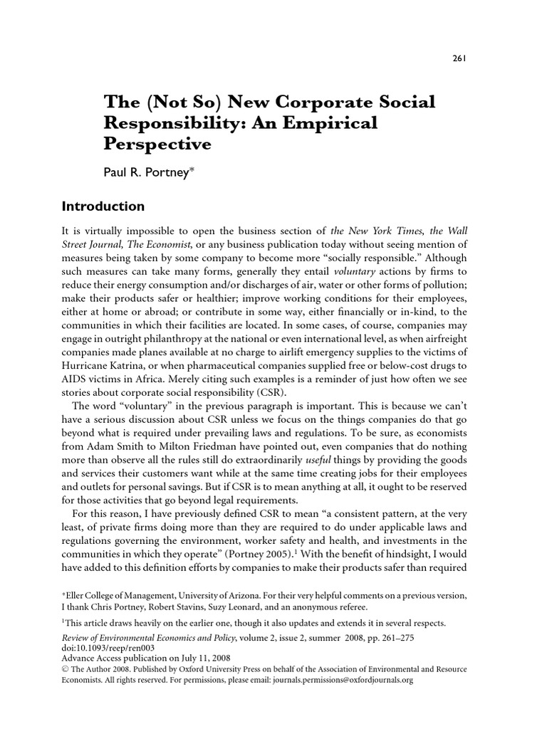 Portney 2008 | PDF | Corporate Social Responsibility | General Electric