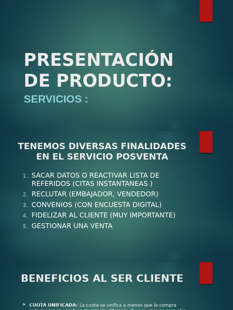 PRESENTACIÓN Servicio Posventa | PDF | Cliente | Alimentos