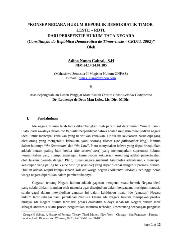 Konsep Negara Hukum TL (Artigo Ba Jurnal Campos) | PDF | Ilmu Sosial